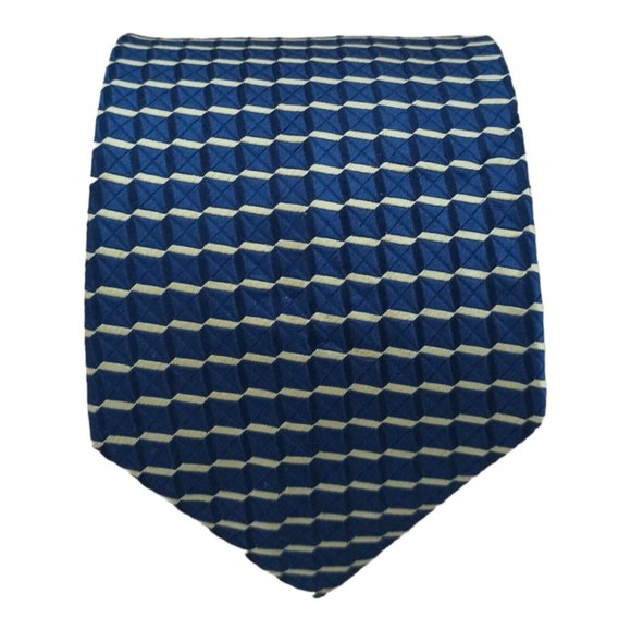 Vitaliano Pancaldi | Accessories | Vitaliano Pancaldi Blue Geometric ...